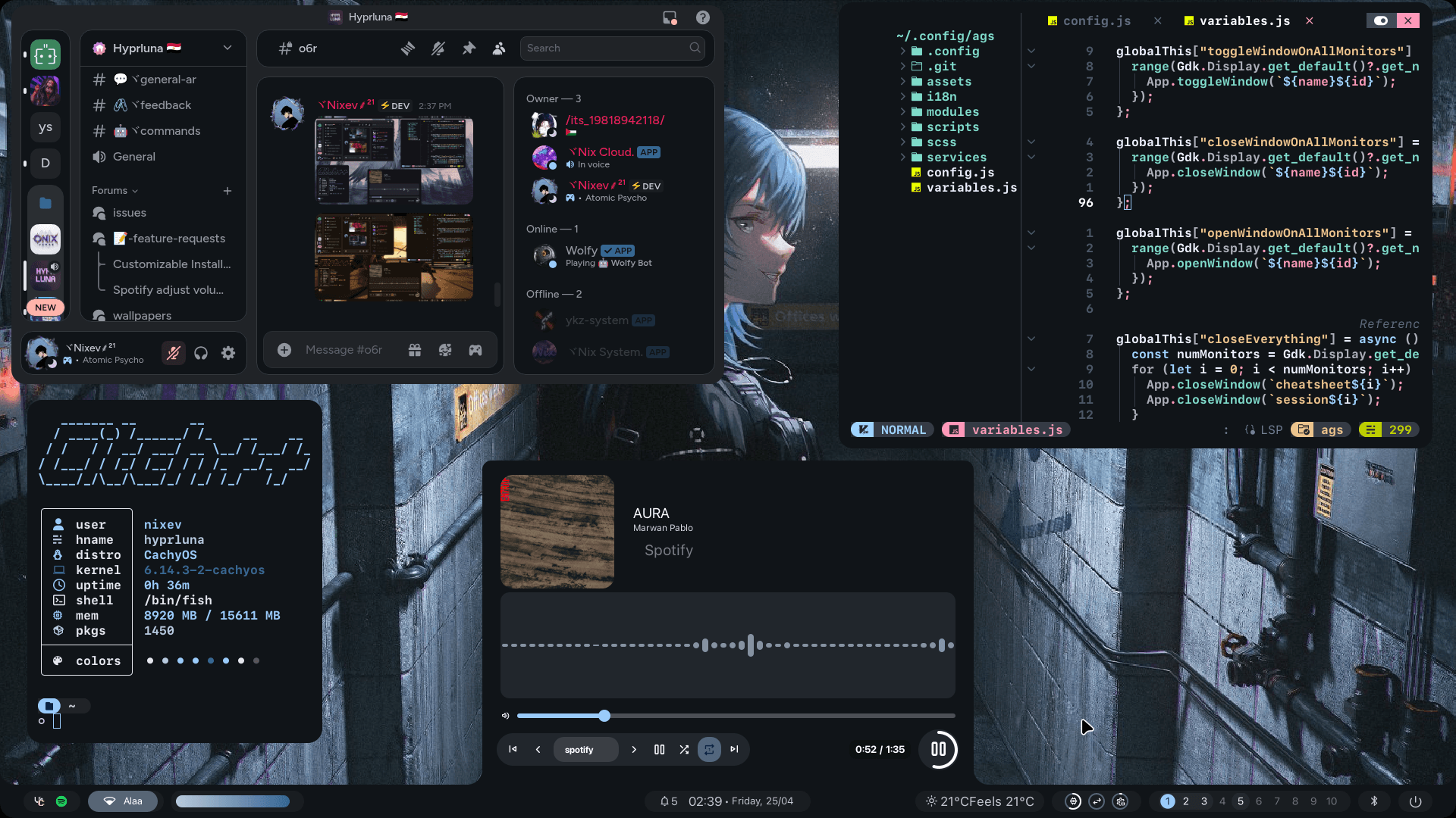 HyprLuna | Modern Hyprland Configuration